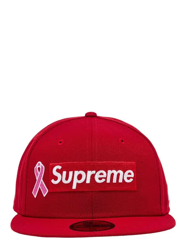 Supreme New Era Breast Cancer Awareness Box Logo - Red