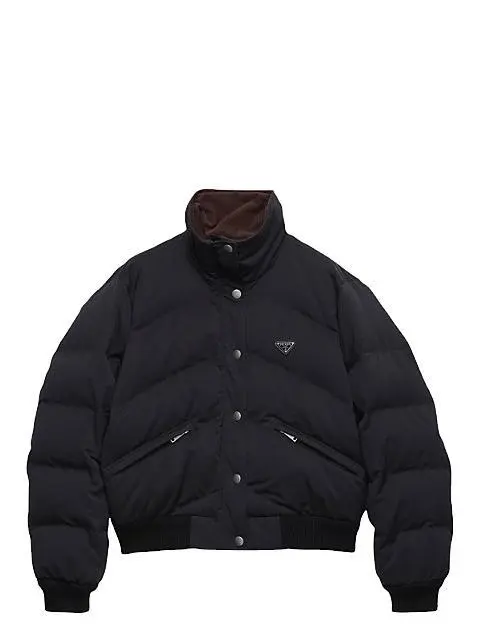 Prada Padded Shell-down And Cotton Jacket - Black