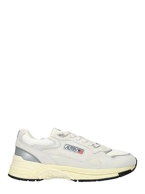 AUTRY Hyperway Suede And Mesh Trainers - Beige