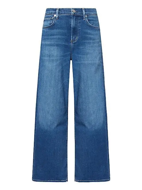 Citizens Of Humanity Lyra Wide-crop Leg Stretch-denim Blend Jeans - Augusta