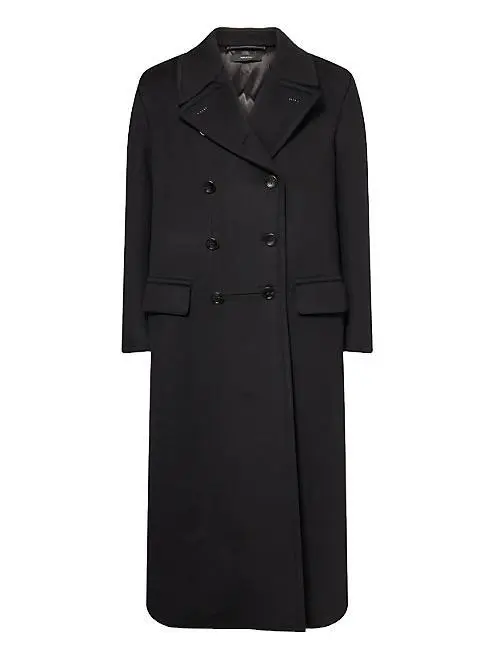 TOM FORD Double-breasted Wool Cashmere Officer Coat - Black