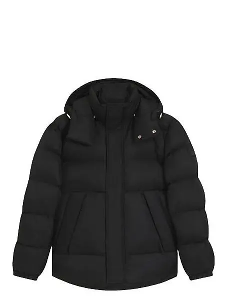 Hugo Boss Monogram-pattern Padded Shell Jacket - Black