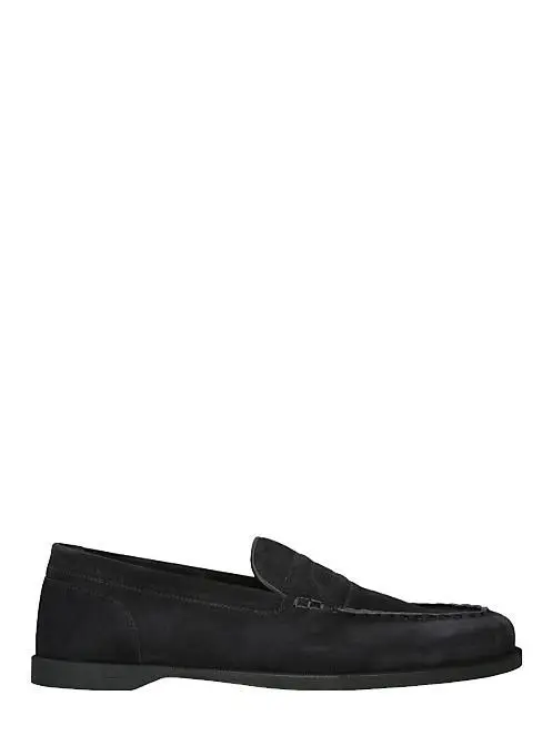 John Lobb Pace Suede Loafers - Navy