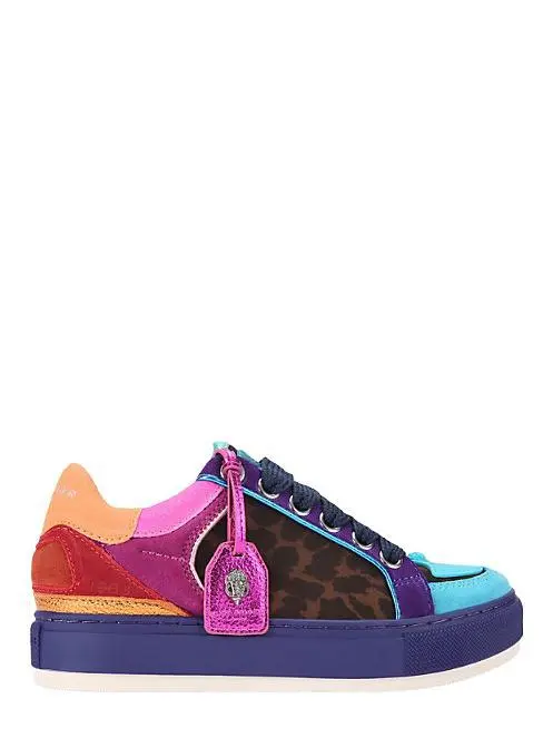 Kurt Geiger Southbank Leopard Leather Trainers - Dk.brn Com