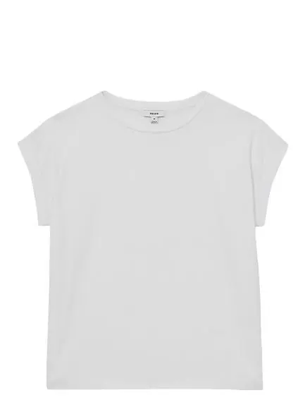 REISS Relaxed-fit Brushed-cotton T-shirt - White