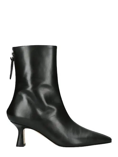 AeydĒ Elina Leather Heeled Ankle Boots - Black