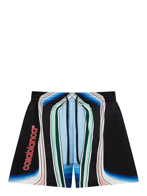 Casablanca Silk Striped Shorts - Graphic Mountain