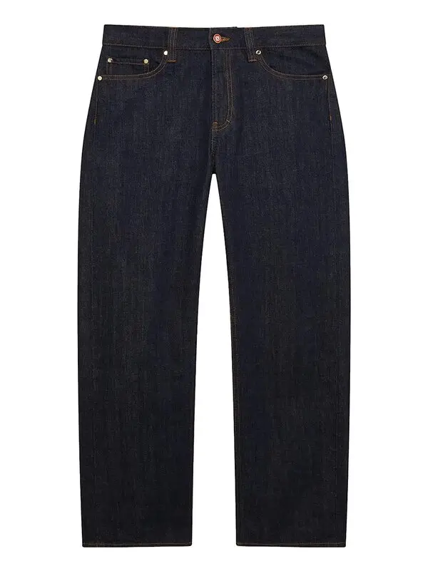 Casablanca Laurel Straight-fit Selvedge Denim Jeans - Indigo