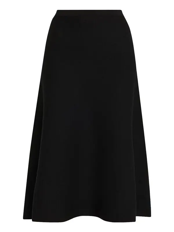 ZANKOV Zander Colorblock Mohair-blend Midi Skirt - Black