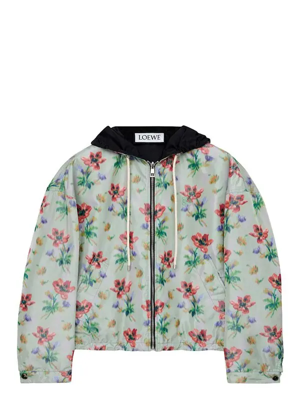 Loewe Reversible Floral-print Windbreaker - Green/red