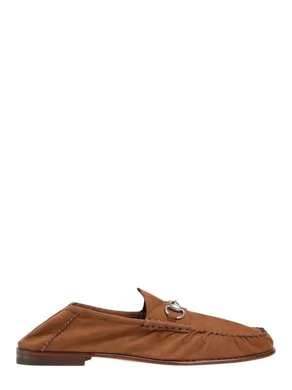 Gucci Horsebit Suede Loafers - Brown