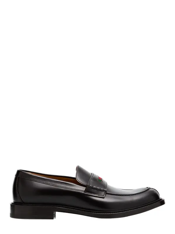 Gucci William Leather Penny Loafers - Brown