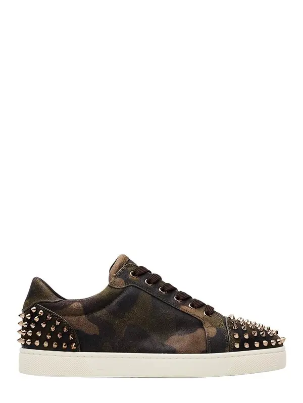 CHRISTIAN LOUBOUTIN Seavaste 2 Camouflage Reversed Leather Low-top Sneakers - Brown Pattern
