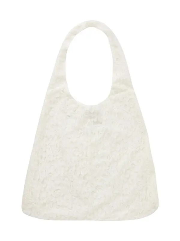 GOHAR WORLD Port Lace Shoulder Bag - White