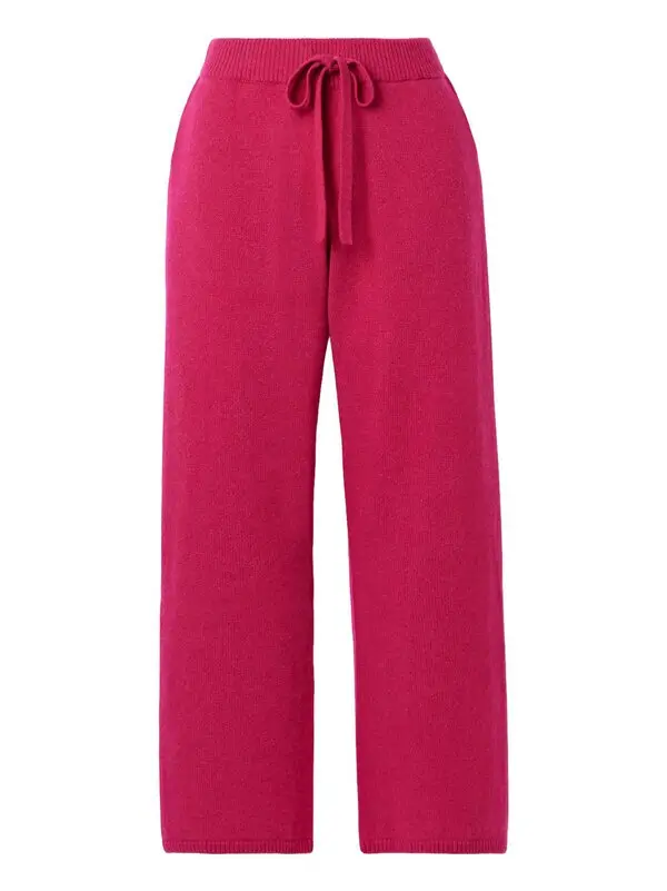 THE ELDER STATESMAN Cashmere Wide-leg Track Pants - Pink