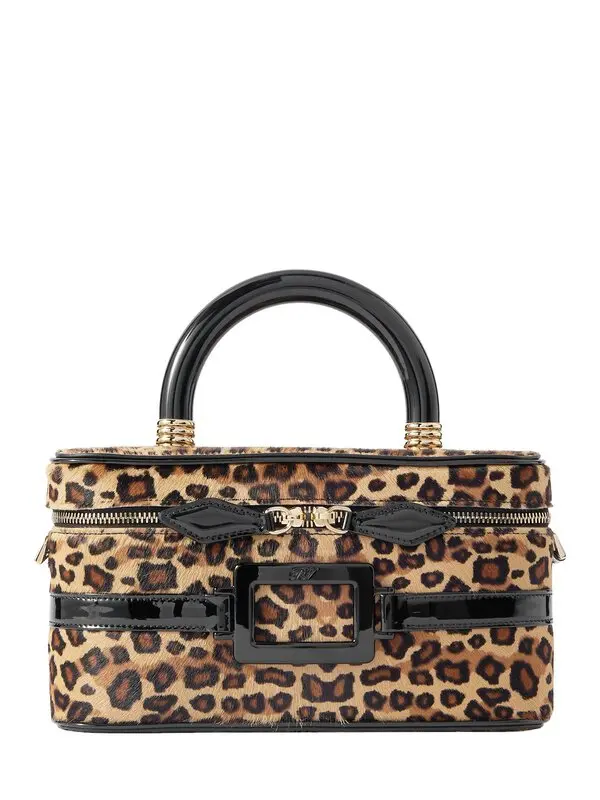 ROGER VIVIER Belle Vivier Leopard-print Cosmetics Case - Animal Print
