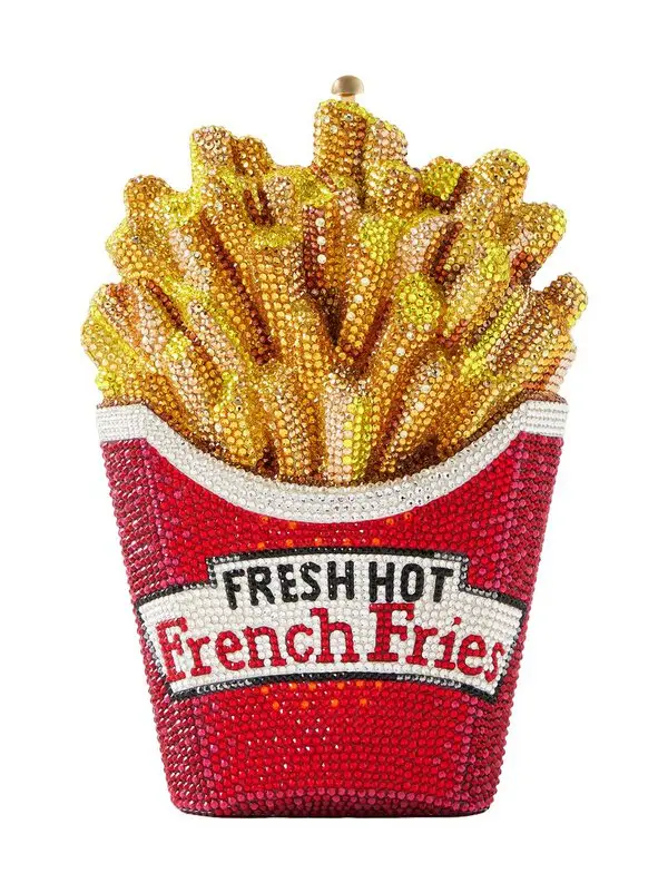 Judith Leiber French Fries Crystal-embellished Clutch - Red