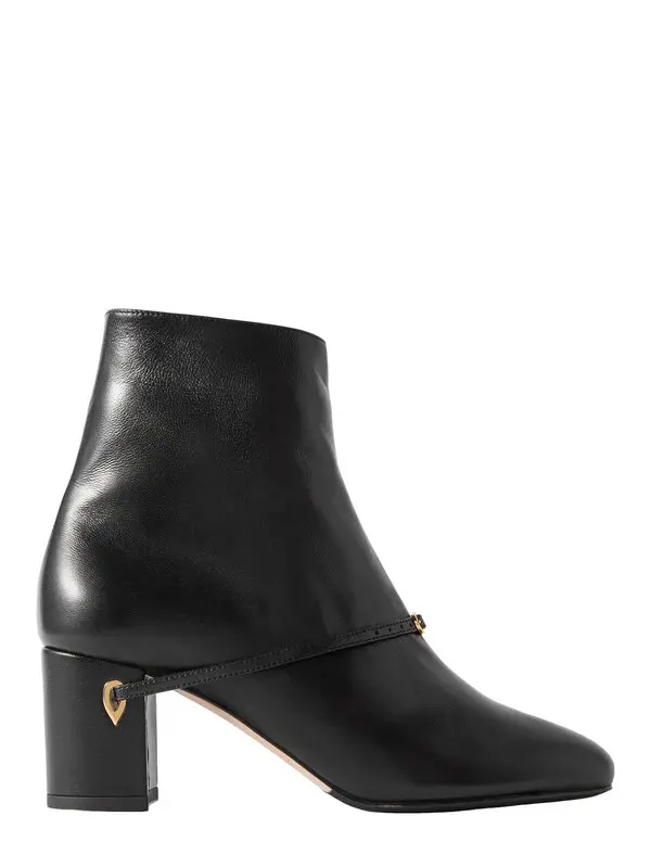 Jennifer Chamandi Danilo 65 Leather Ankle Boots - Black