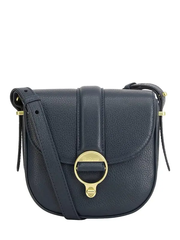 Barbour Elm Leather Crossbody Bag - Navy