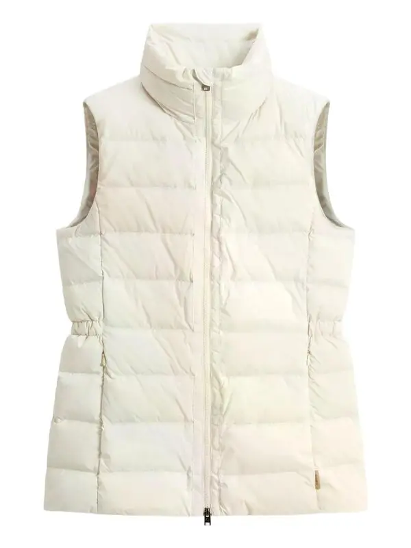 Woolrich Padded High-neck Gilet - White