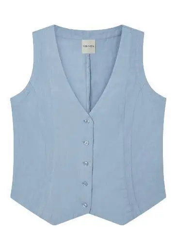 VIR VITA Violette Vest - Baby Blue