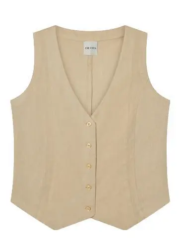 VIR VITA Violette Vest - Beige