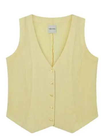 VIR VITA Violette Vest - Butter