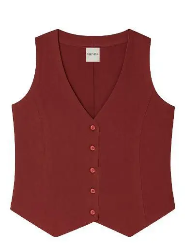 VIR VITA Violette Vest - Sun Dried Tomato