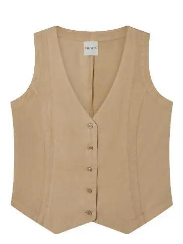 VIR VITA Violette Vest - Toffee