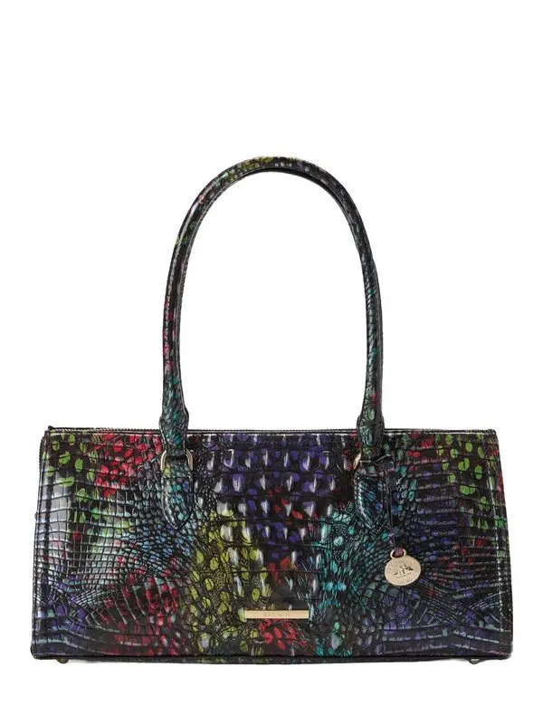 Brahmin Croc-embossed Leather Satchel - Showtime Melbourne