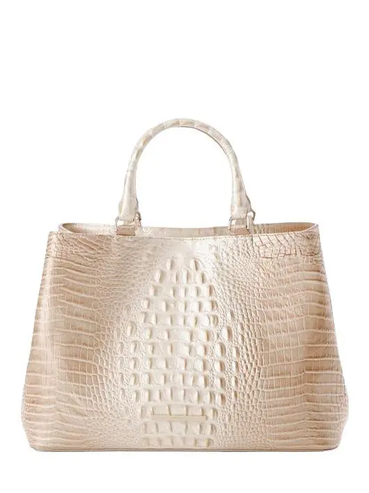 Brahmin Croc-embossed Leather Tote - Contour