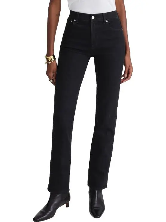 Madewell Straight Leg Full Length Jeans - Black Frost