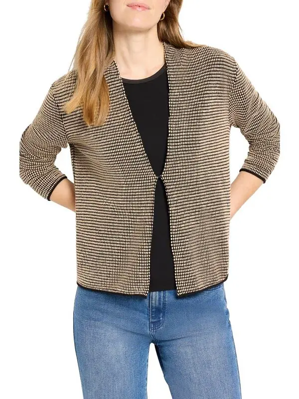 NIC+ZOE Pixel Hooked Up Cotton Blend Cardigan - Neutral Multi