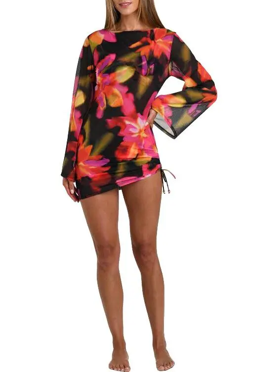 SUNSHINE 79 Floral Print Cover-up Tunic - Black Multi