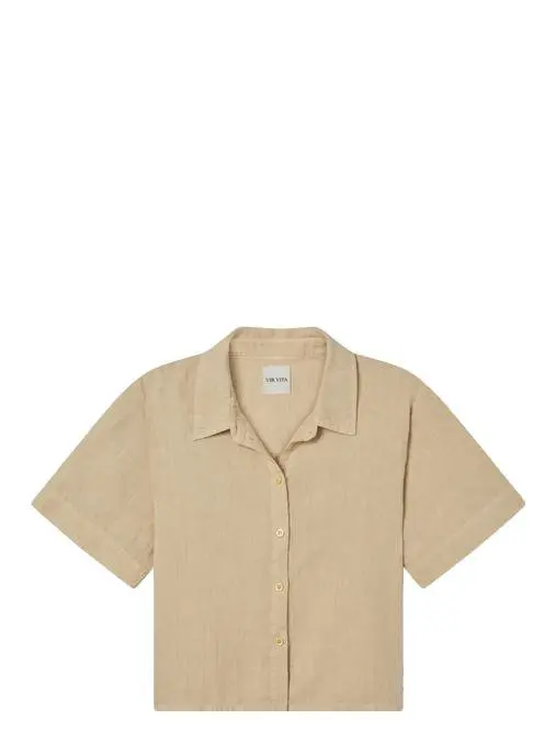 VIR VITA Anais Linen Shirt - Beige
