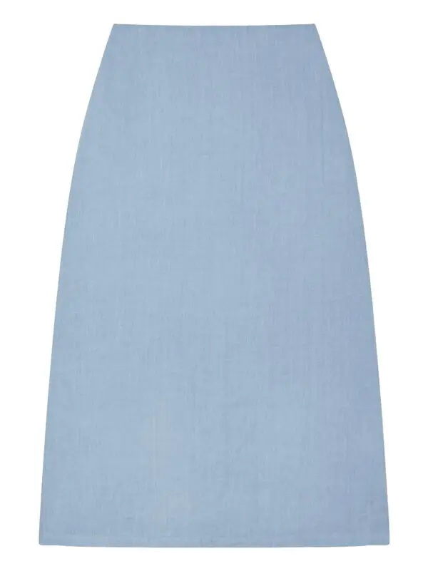 VIR VITA Philippine Maxi Linen Skirt - Baby Blue