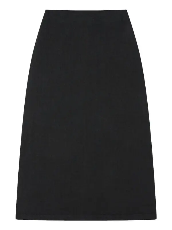 VIR VITA Philippine Maxi Linen Skirt - Black