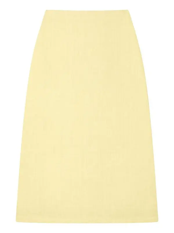 VIR VITA Philippine Maxi Linen Skirt - Butter