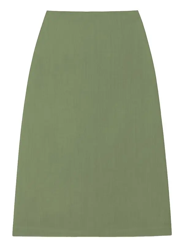VIR VITA Philippine Maxi Linen Skirt - Sage