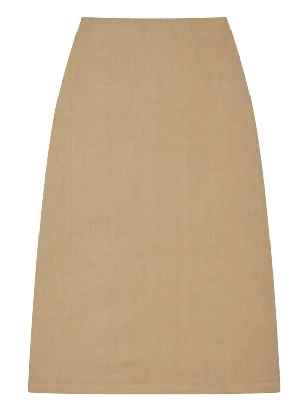 VIR VITA Philippine Maxi Linen Skirt - Toffee