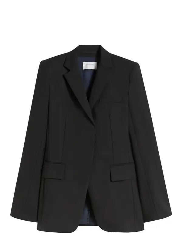 Max Mara Fitted Stretch Wool Jacket - Black