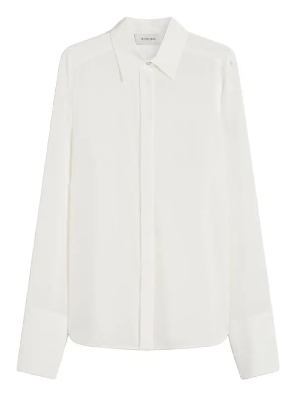 Max Mara Silk Crêpe De Chine Shirt - White