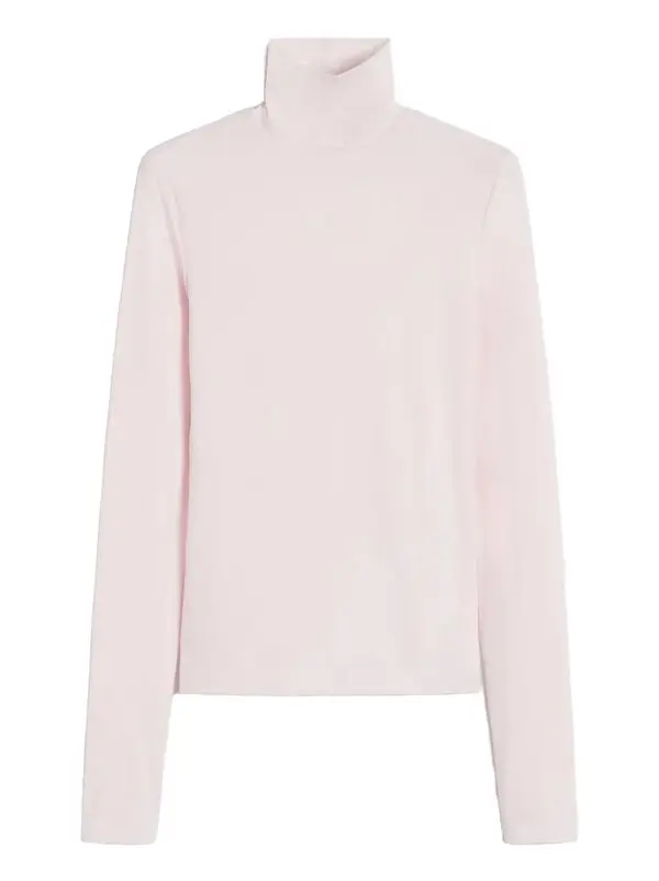 Max Mara Jersey Polo-neck Sweater - Pink