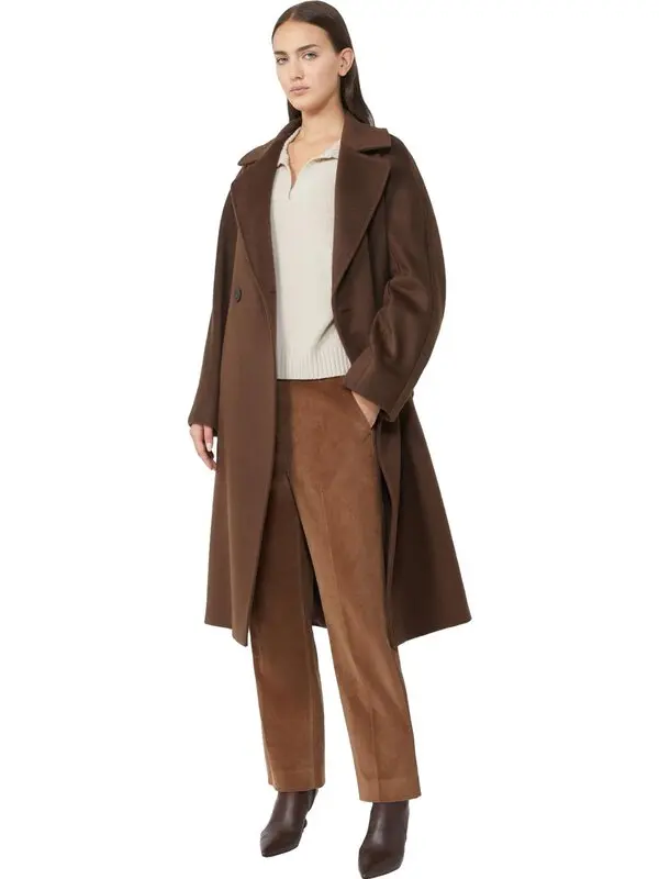 Max Mara Double-breasted Wool Midi Coat - Chocolate
