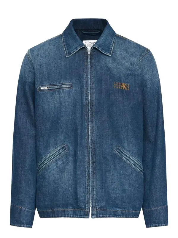 MAISON MARGIELA Zip-up Denim Jacket - Blue