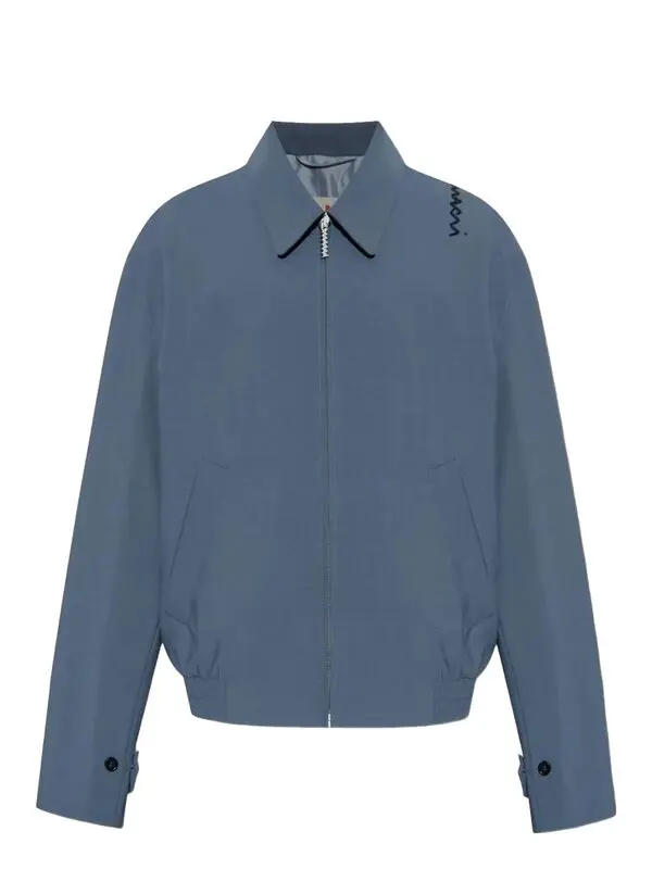 Marni Logo Bomber Jacket - Blue