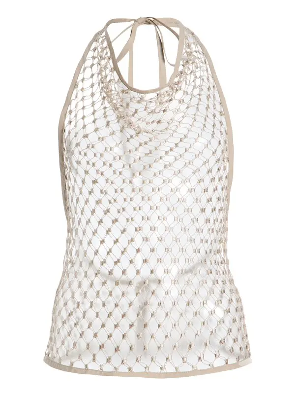 LEMAIRE Fishnet Halter Top - Neutral