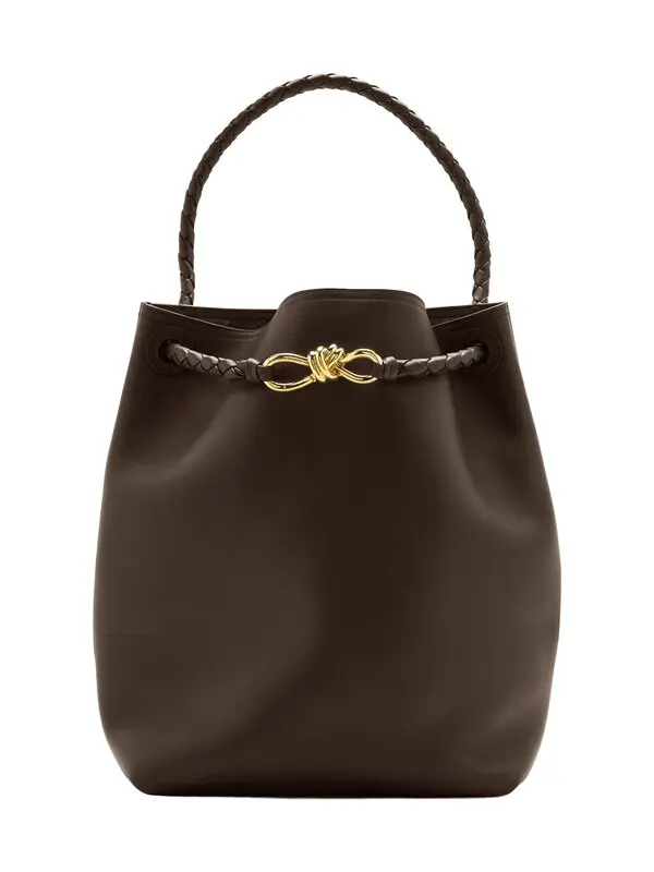 Bottega Veneta Vertical Andiamo Leather Bag - Brown