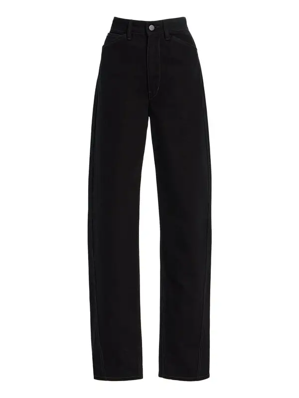 LEMAIRE Twisted Cotton Trousers - Black