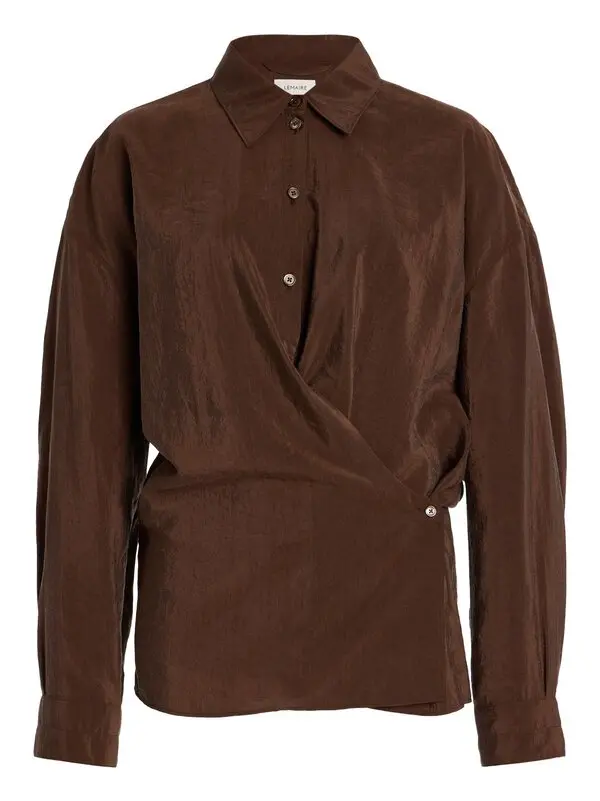 LEMAIRE Twisted Blouse - Brown